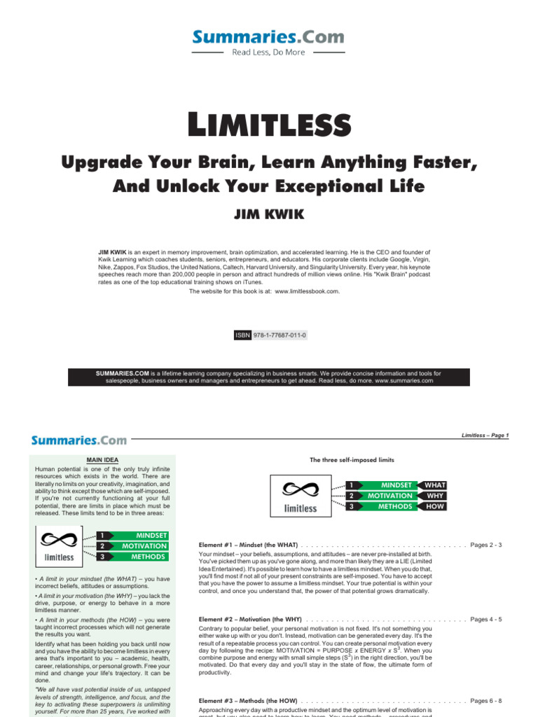 Limitless | PDF | Mindset | Motivational