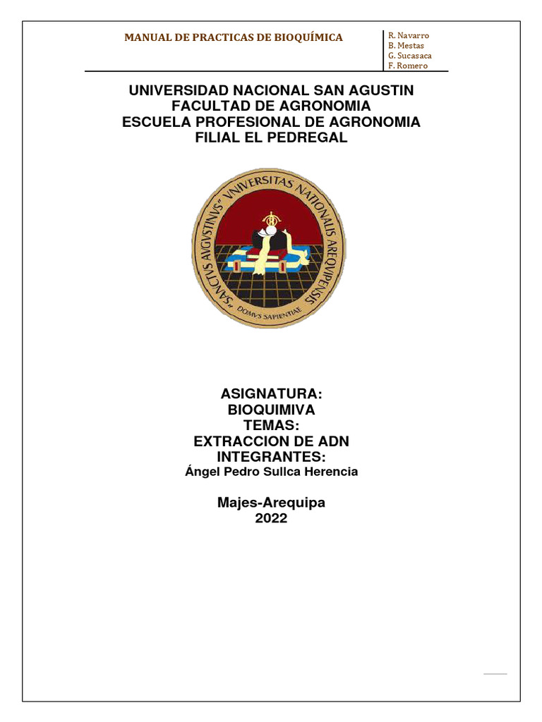 Practica 4 Extraccion de Adn Final | PDF