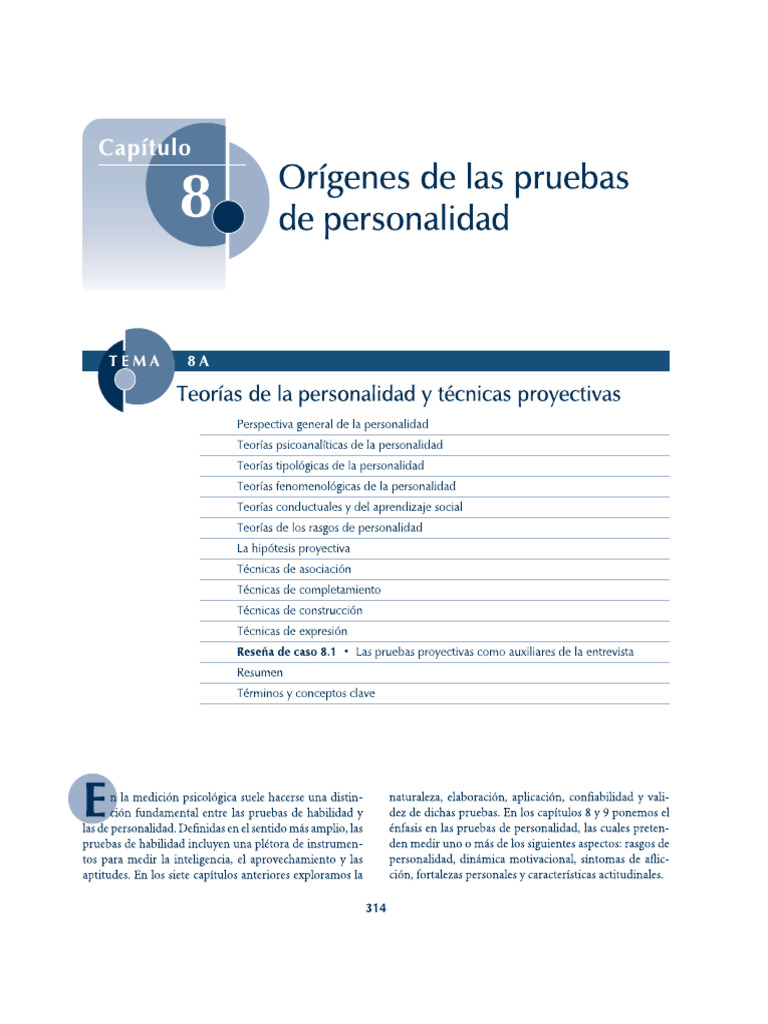 Cap - 8 - RGregory - Orígenes de Las Pruebas de Personalidad | PDF
