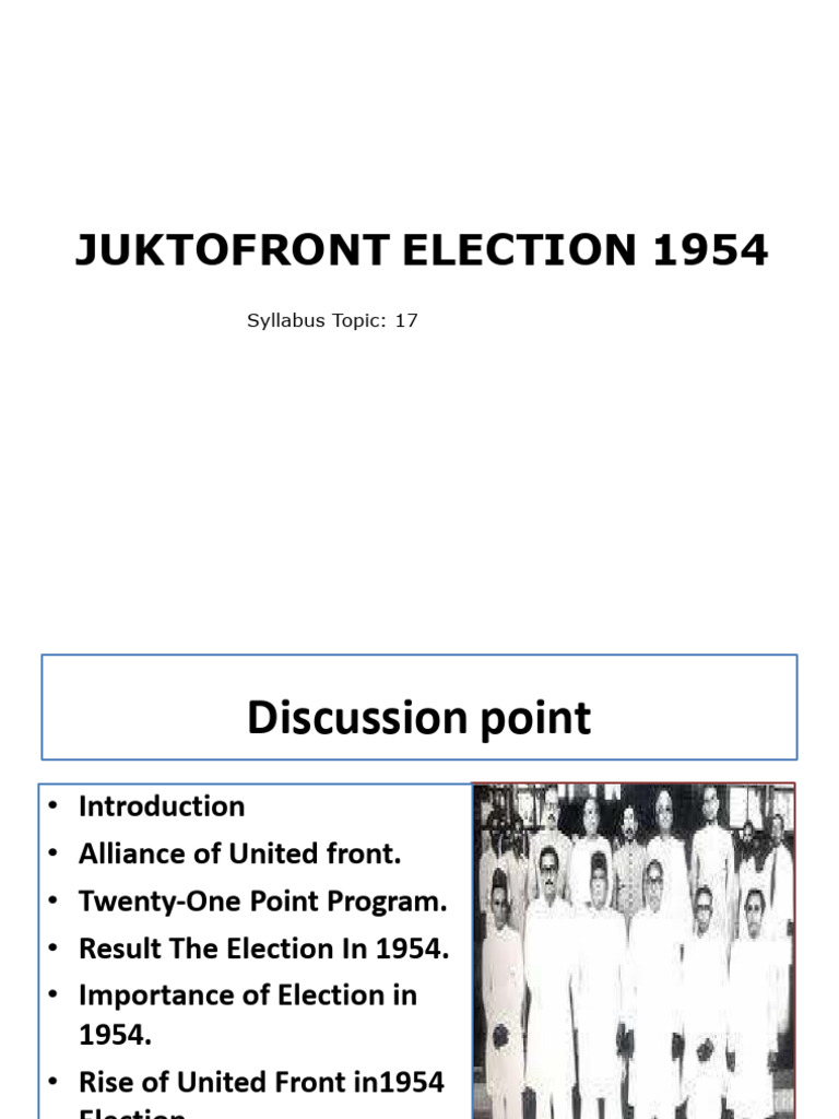 1954 Election (FINAL) +CT | PDF | Pakistan | Bangladesh