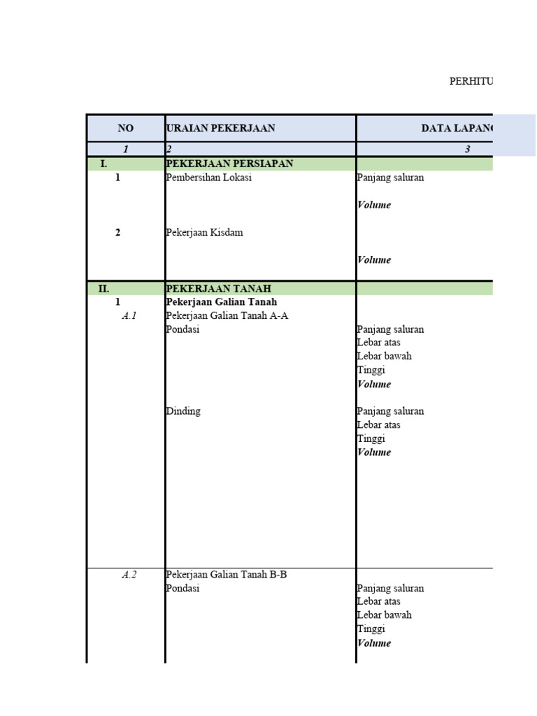 Tugas Perhitungan Volume | PDF