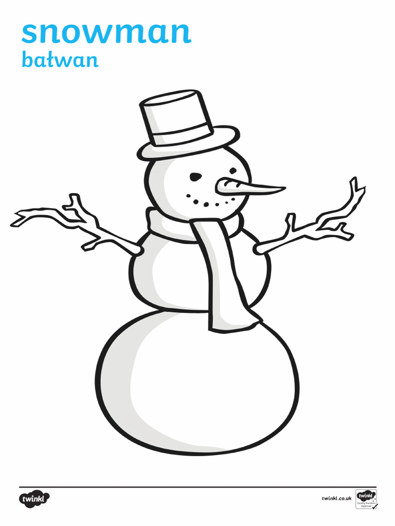 Winter Topic Colouring Posters English Polish PDF
