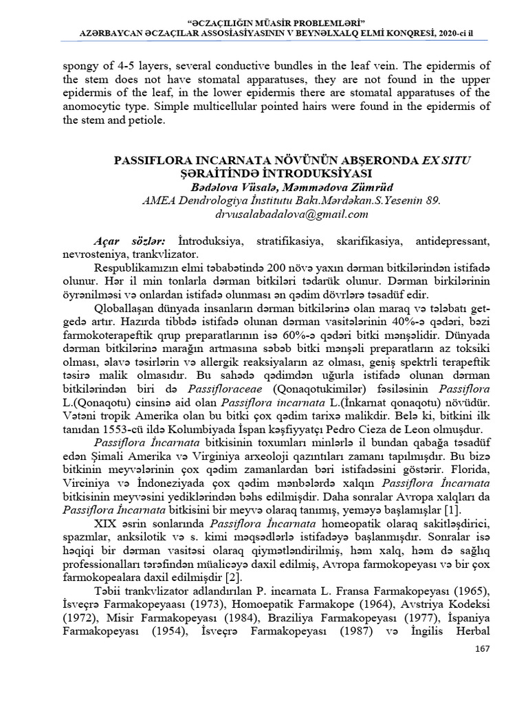 Passiflora Incarnata | PDF