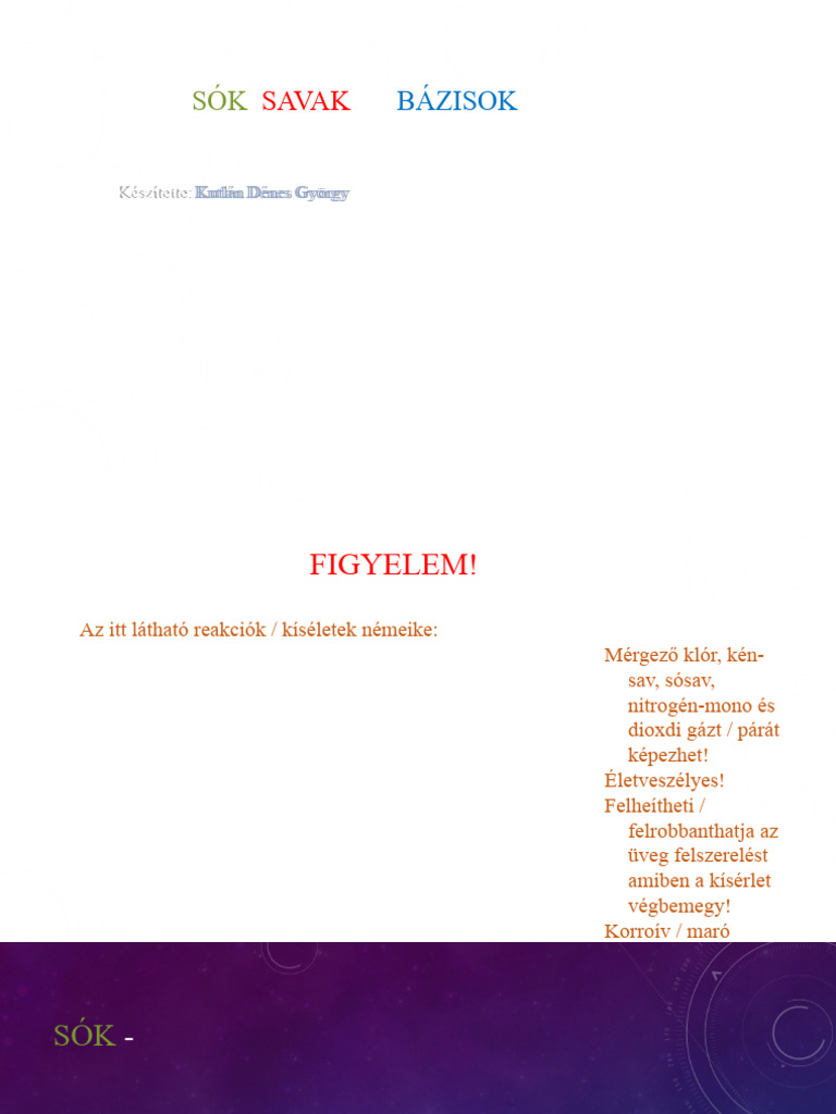 A Sók, Savak És Bázisok 2 | PDF