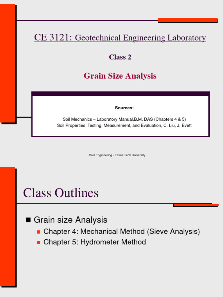 Class 2 - Grain Size Analysis | PDF