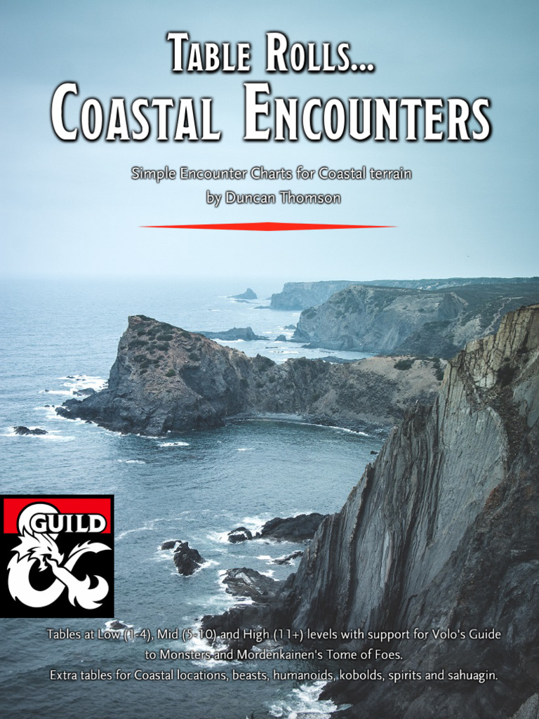 Coastal Encounters - Table Rolls | PDF | Wizards Of The Coast | Dungeons & Dragons