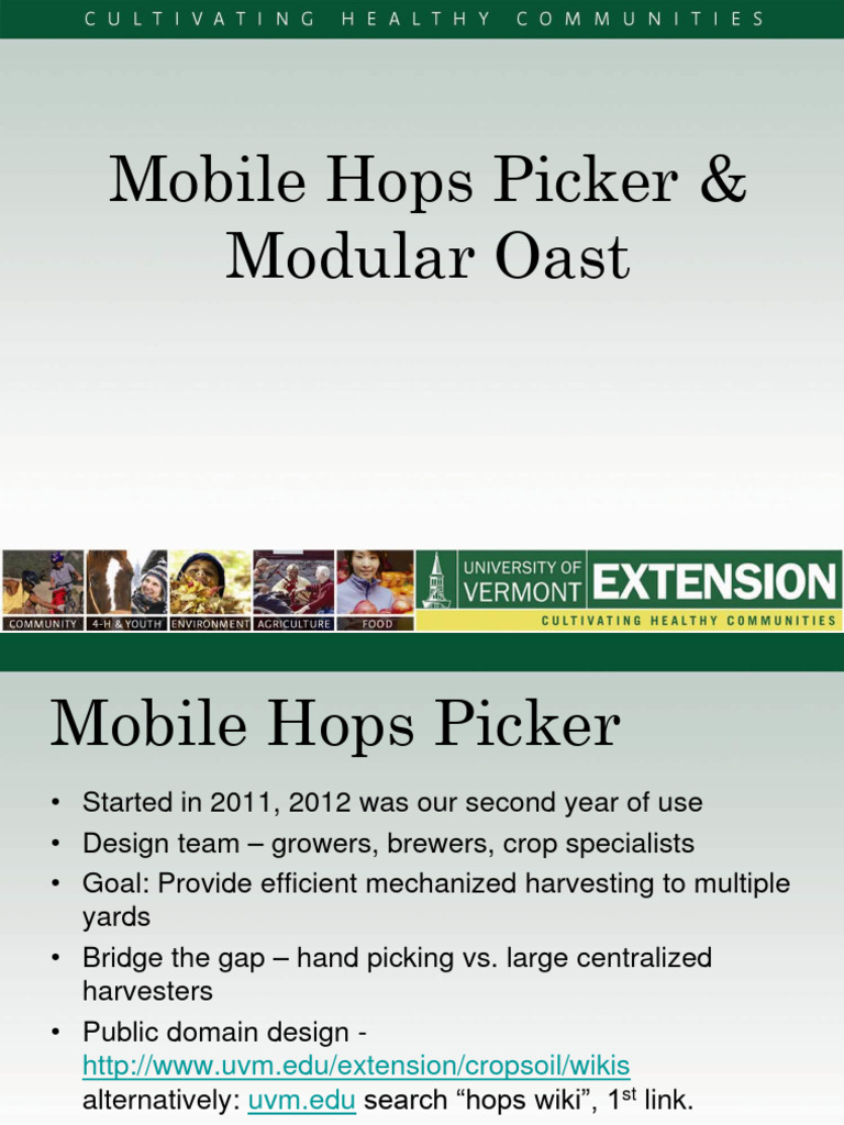 DARBY - UVM Harvester and Oast | PDF
