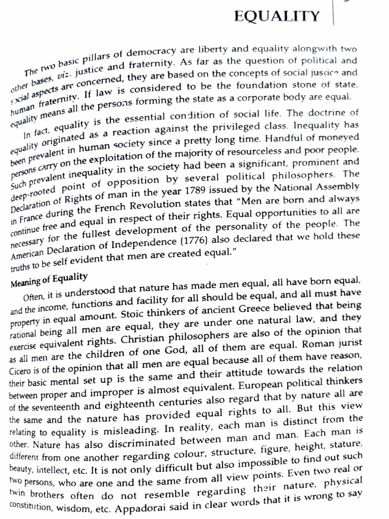 Equality | PDF