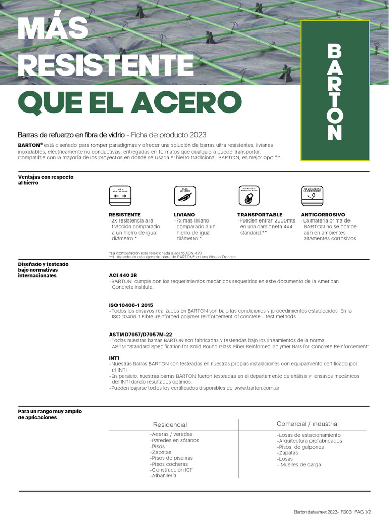 Ficha Tecnica | PDF | Acero | Sector secundario de la economía