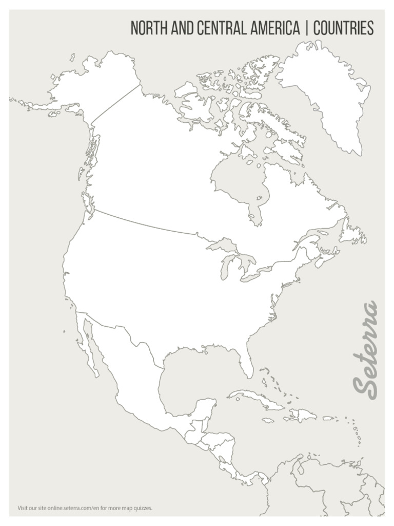 Blank Map N Amer and Caribbean HIST 269 | PDF
