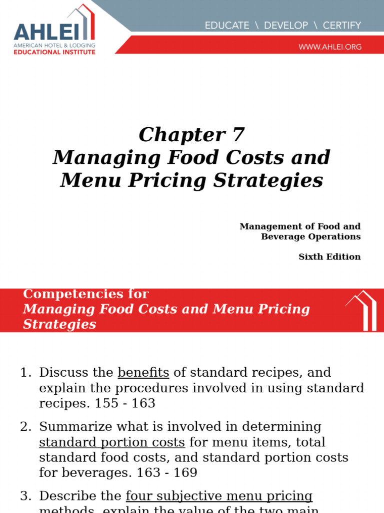 Chapter 7a 1 | PDF | Pricing | Menu