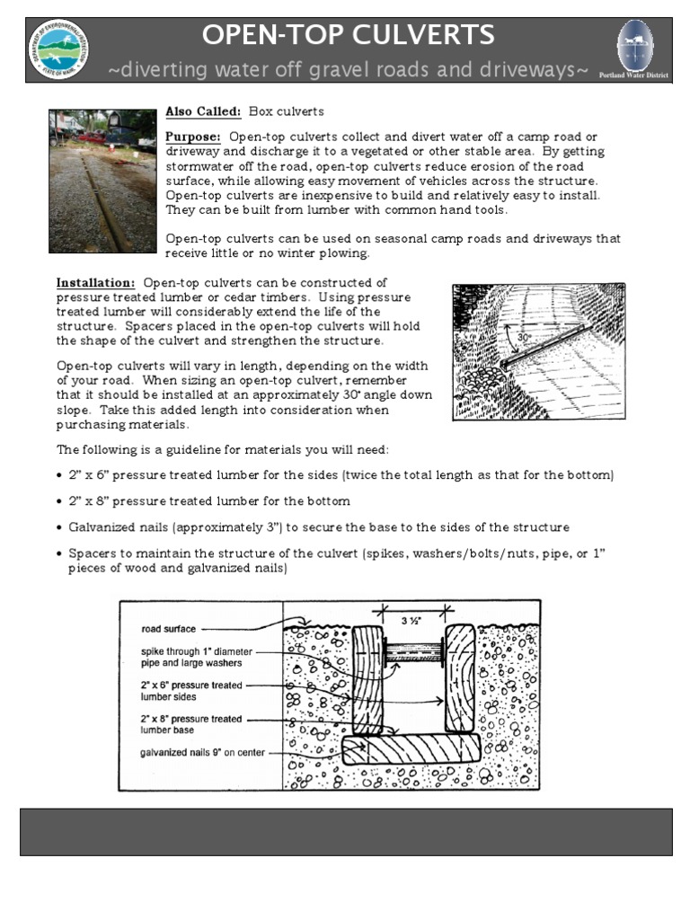 open_top_culvert | Lumber | Road