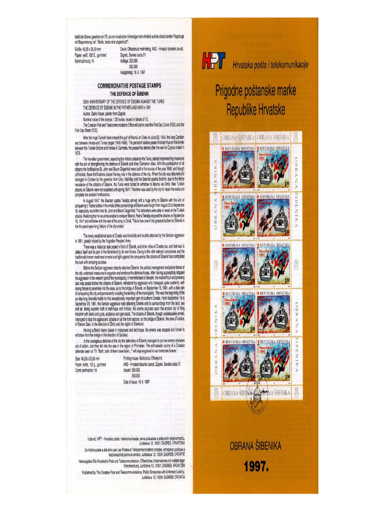Obrana Sibenika 1997 | PDF