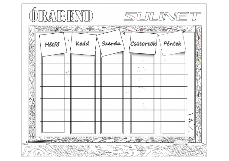 Orarend Tabla Korvonal | PDF