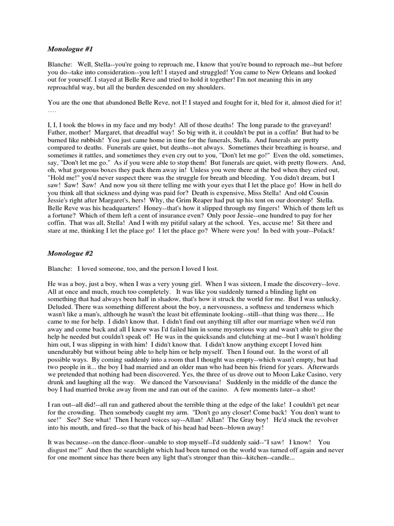 A Streetcar Named Desire | PDF