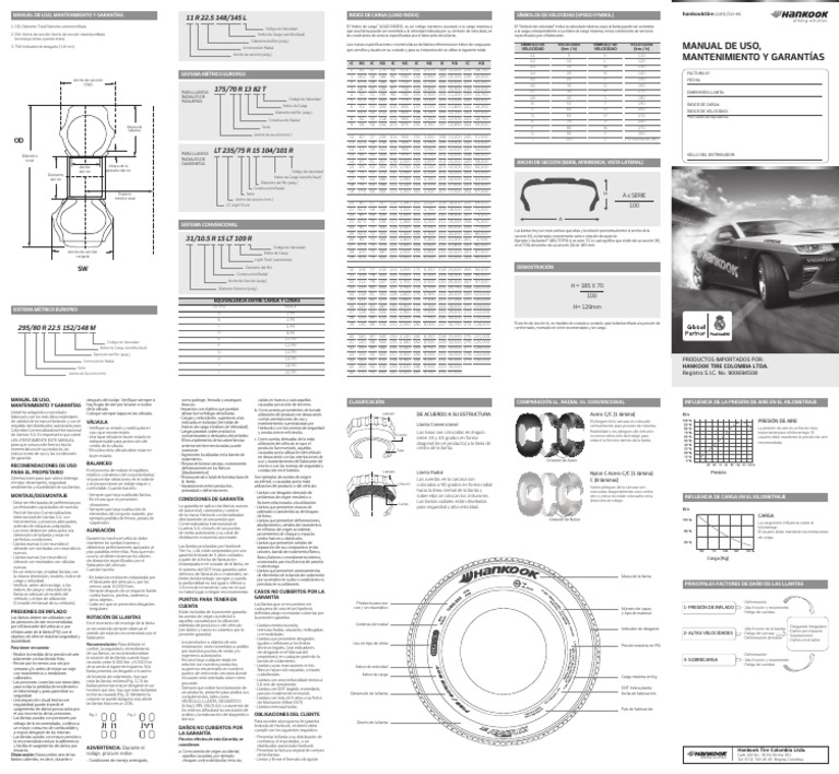 Tire Use Manual Design - Hankook Brand 202208 | PDF