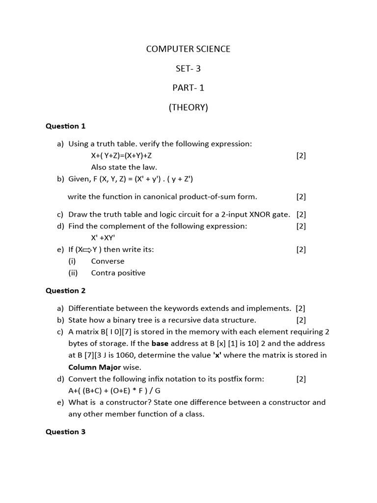 Set 3 | PDF | Function (Mathematics) | Matrix (Mathematics)