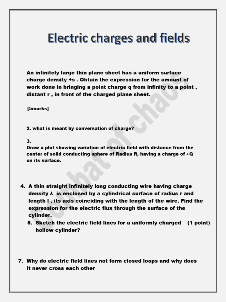 Electric Field Concepts and Derivations | PDF | Technology & Engineering
