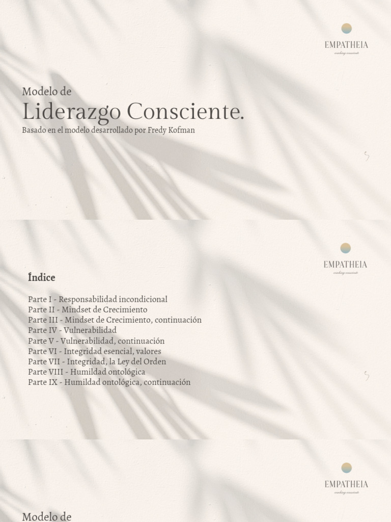 Modelo de Liderazgo Consciente Kofman | PDF | Mente | Aprendizaje