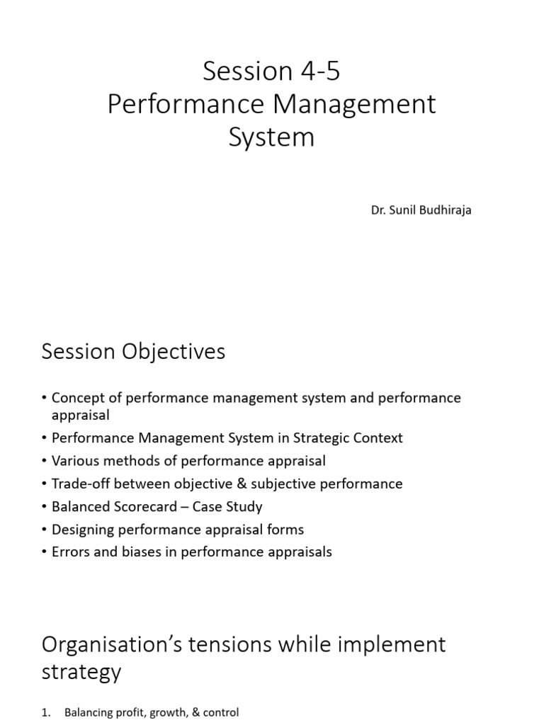 Session 4-5 Performance Management System | PDF