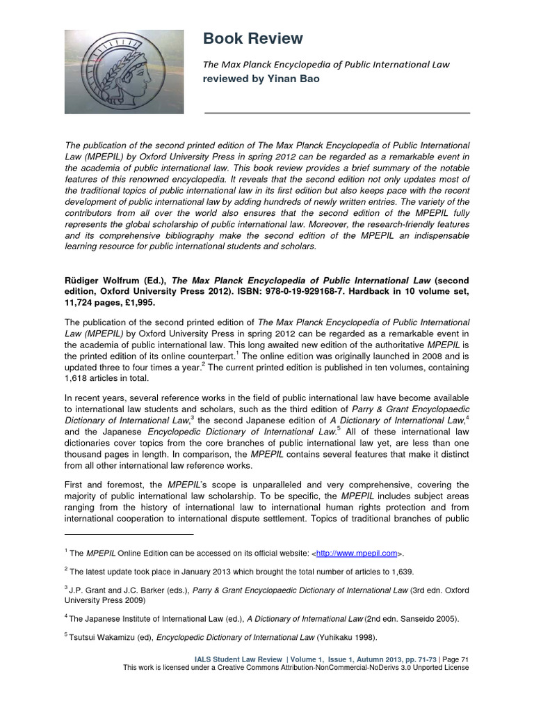 The Max Planck Encyclopedia of Public Internationa | PDF