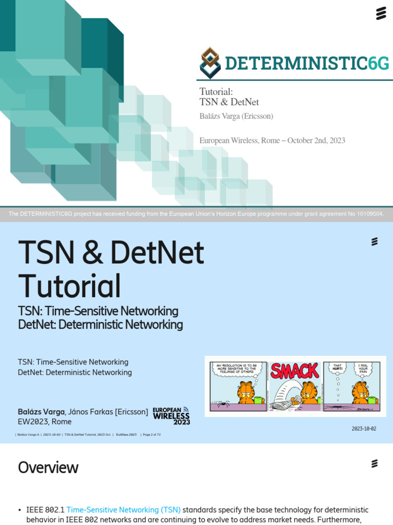 EUWireless2023 Tutorial TSN and DetNet Final | PDF