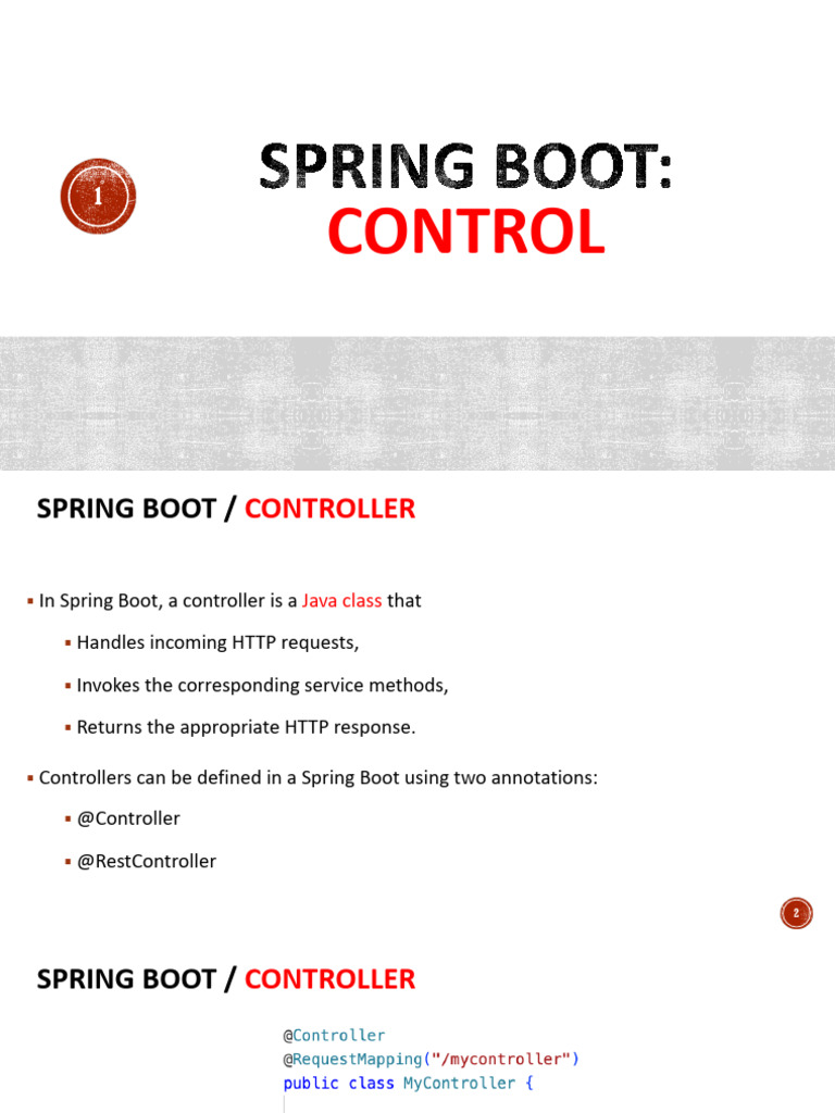 Chapter III SpringBoot - Part 6 - Control | Download Free PDF | Representational State Transfer ...