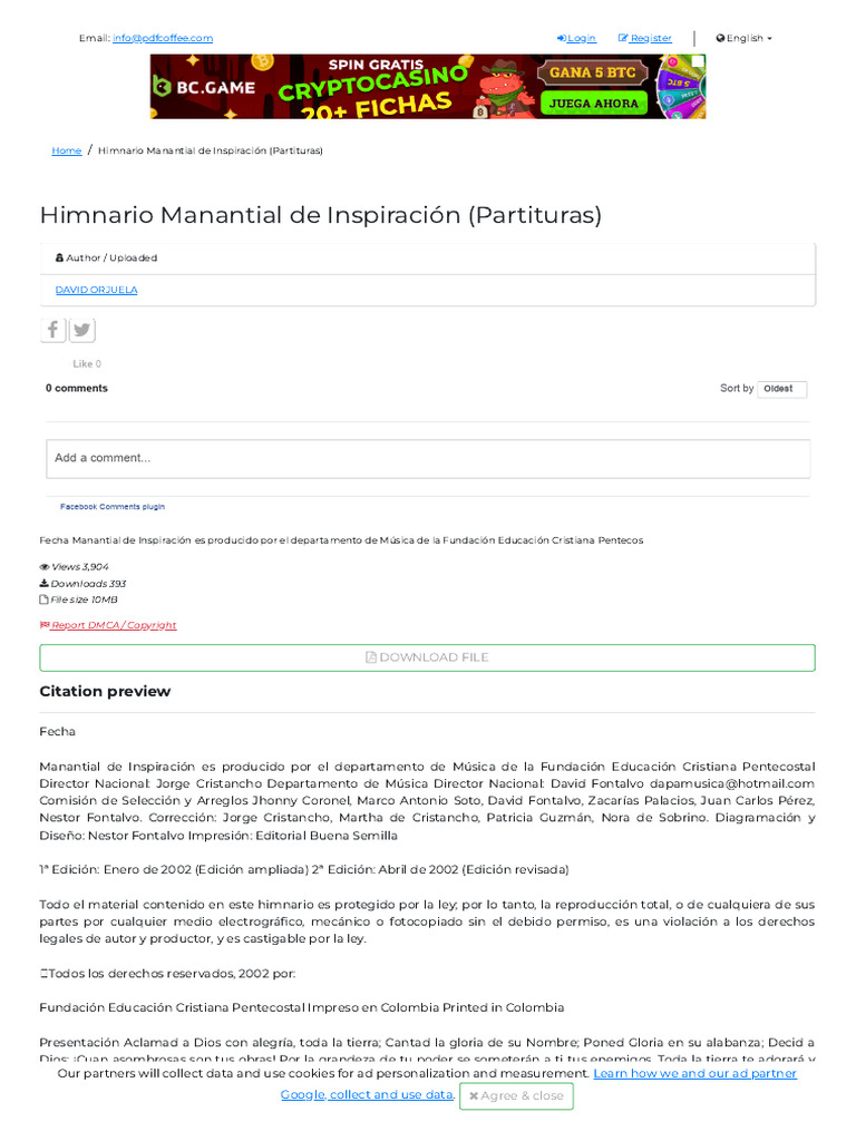 Himnario Manantial de Inspiración (Partituras) | PDF | Cristo (título ...
