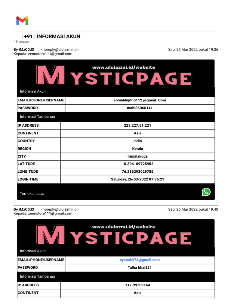 Gmail 91 Informasi Akun Pdf