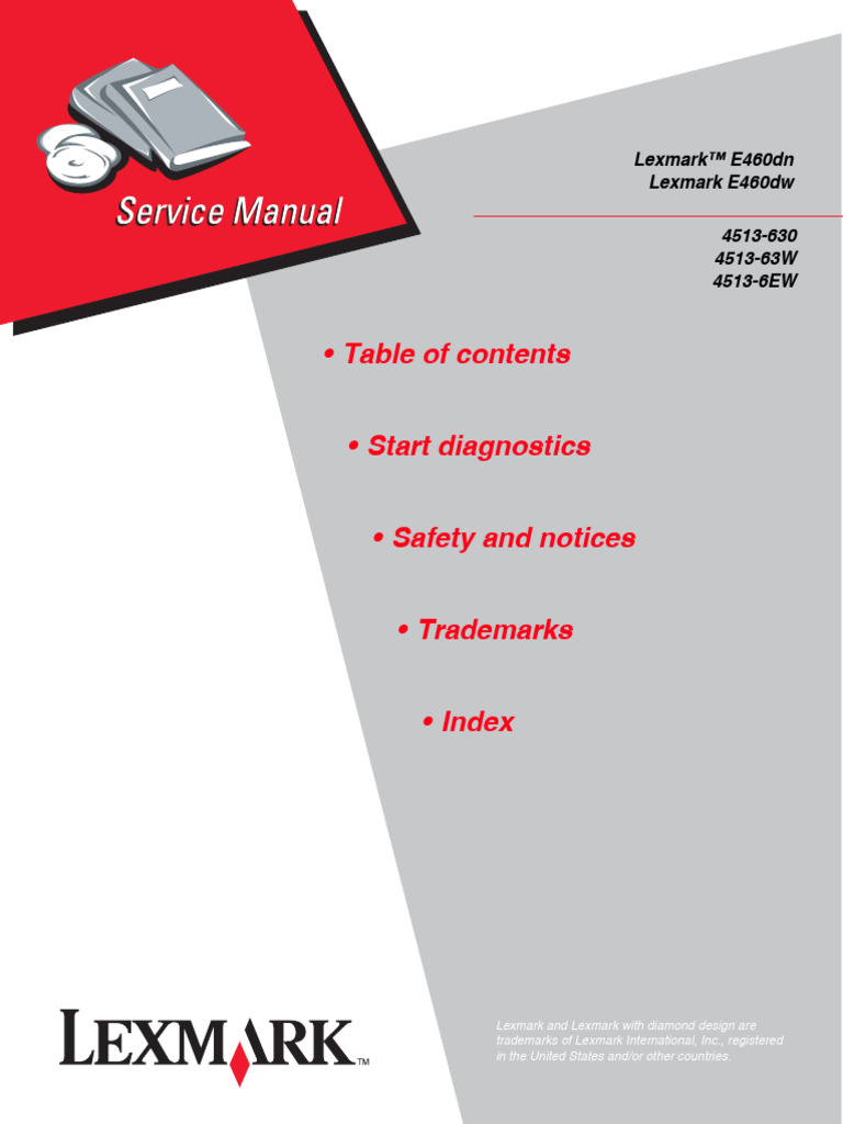 Lexmark E460 E460d E460dn 4513 SM | PDF | Computers