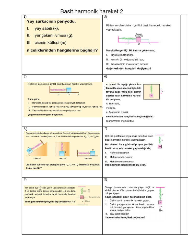 Basit Harmonik Hareket2 | PDF