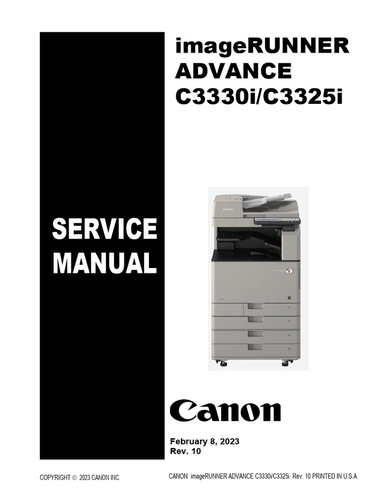 Imagerunner Advance C3330i C3325i SM Rev10 230208 | PDF