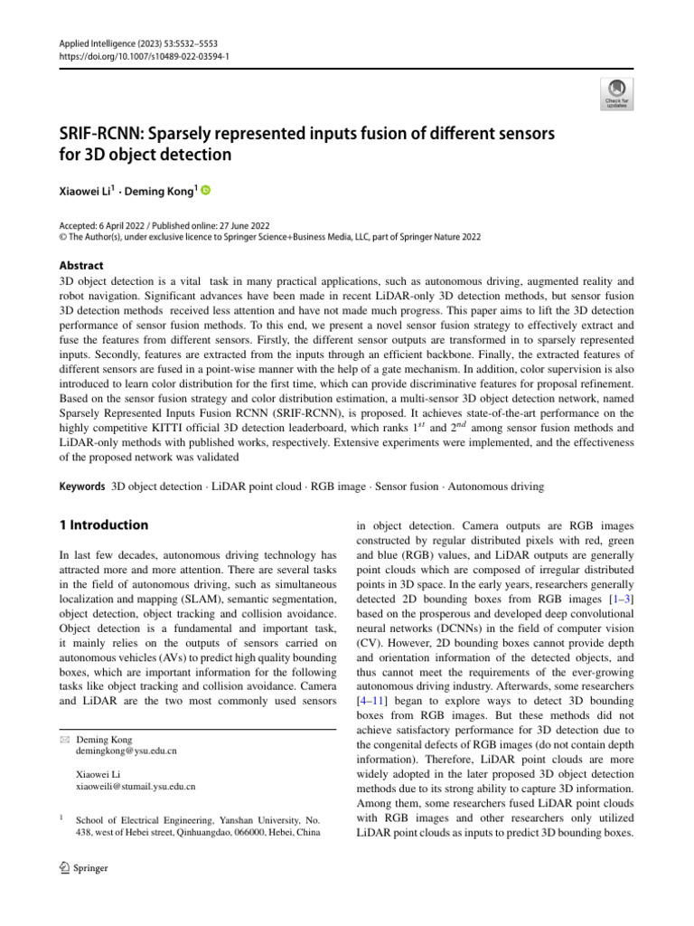 Li, Kong 2022 - SRIF-RCNN Sparsely Represented Inputs Fusion of Different Sensors For 3D Object ...