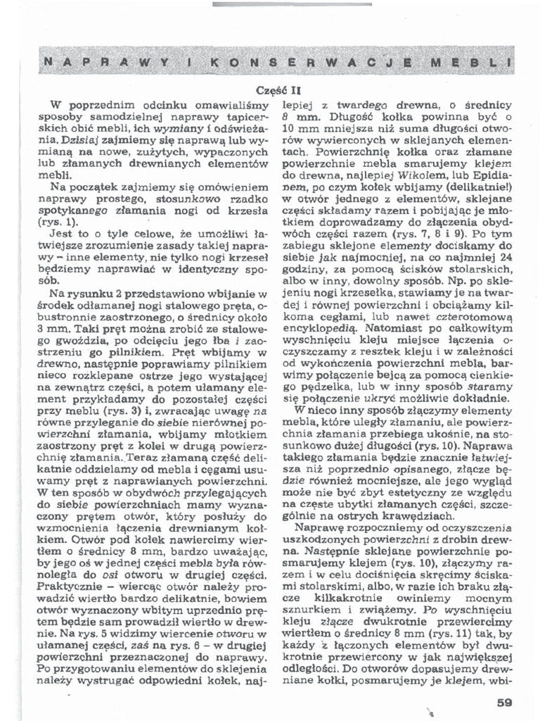 90-Nw-07-Naprawa I Konserwacja Mebli Cz. 2 | PDF