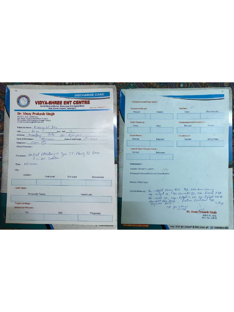Hospital Discharge Summary Report | PDF