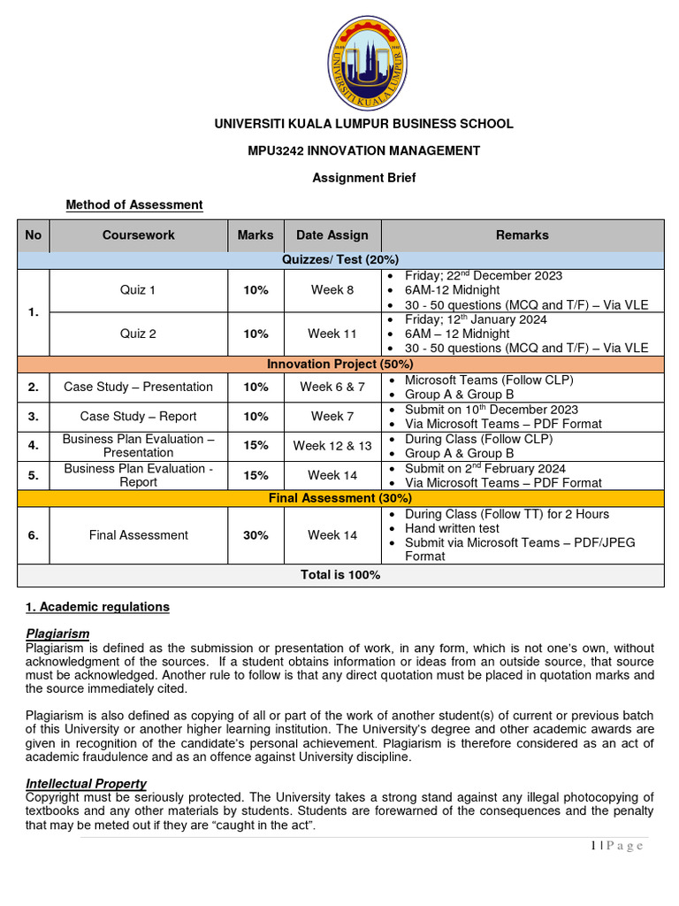 Assignment Guideline (MPU3242) - October2023 | PDF | Essays | Question