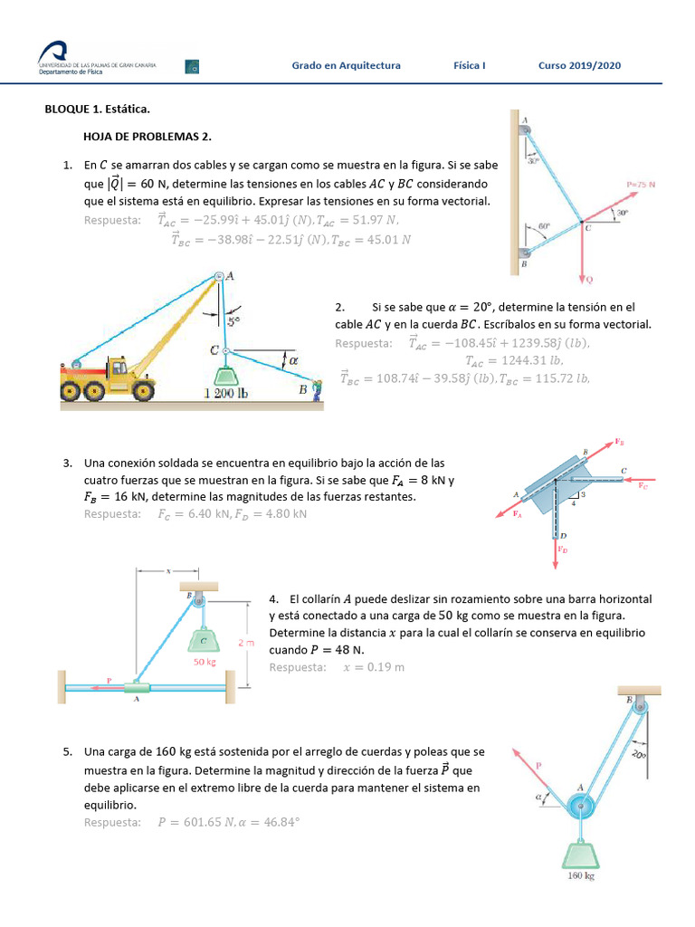 BLOQUE1 - Hoja de Problemas 2 | PDF