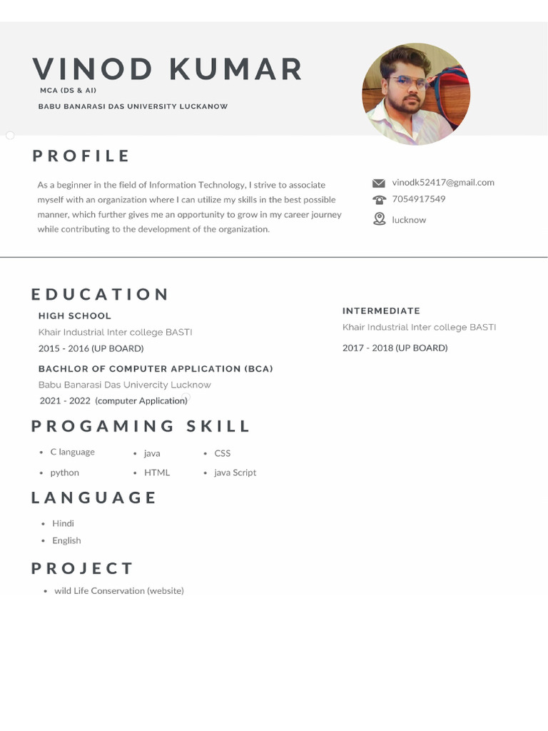 Vinod Resume | PDF