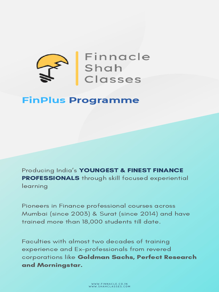FinPlus Programme | PDF | Venture Capital | Corporate Finance