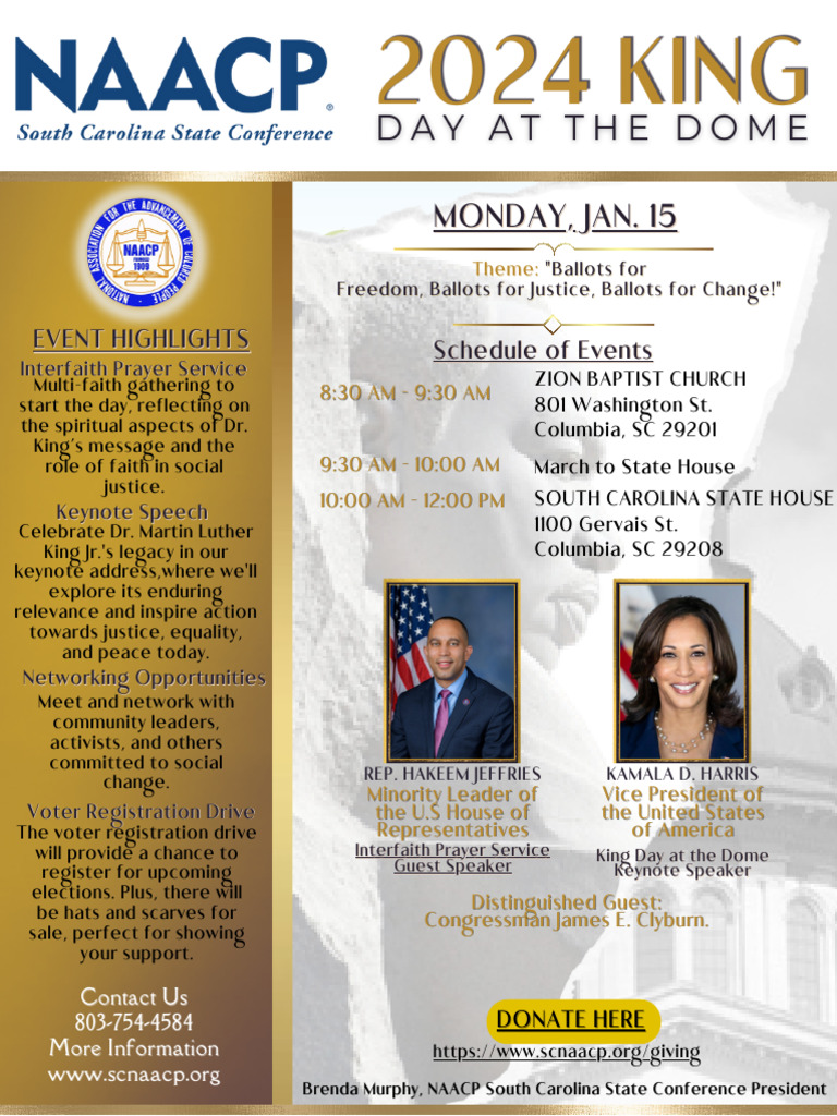 SC NAACP - 2024 King Day at The Dome Flyer | PDF
