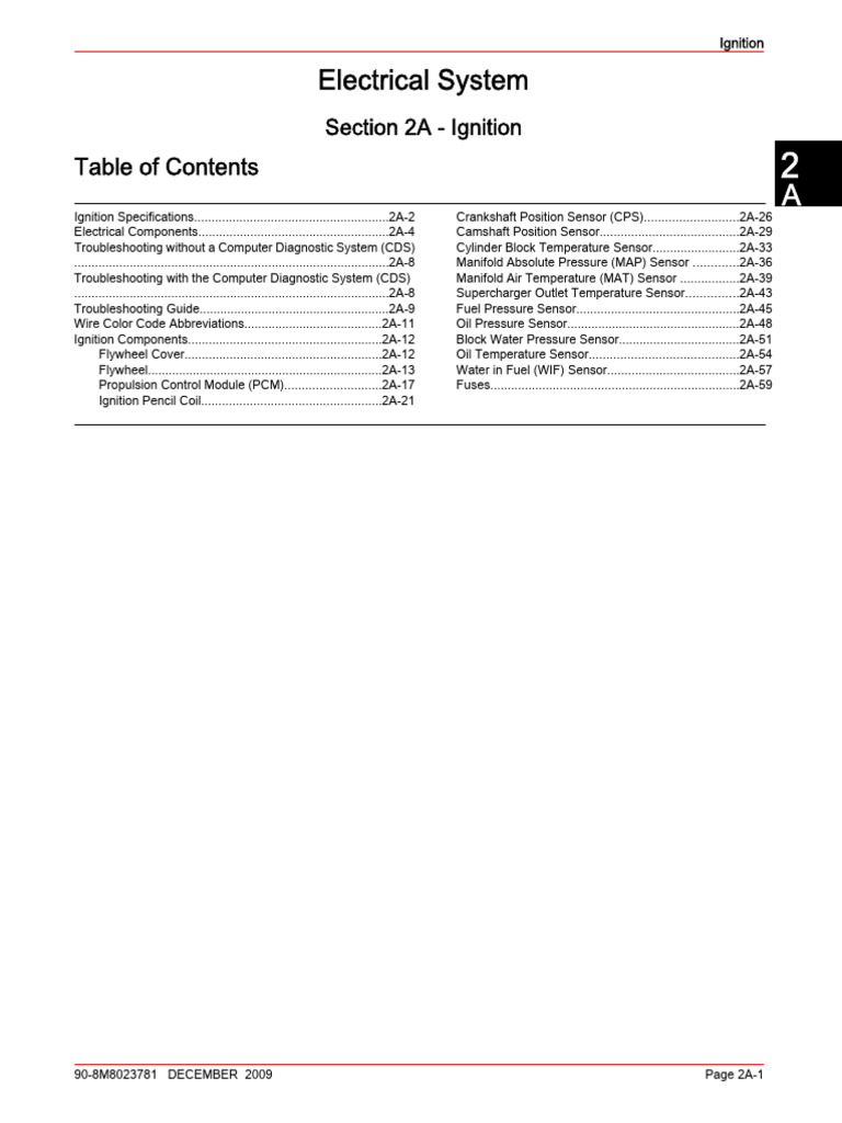 Verado Electrical 8m8023781 - 2a | PDF | Ignition System | Electrical Connector