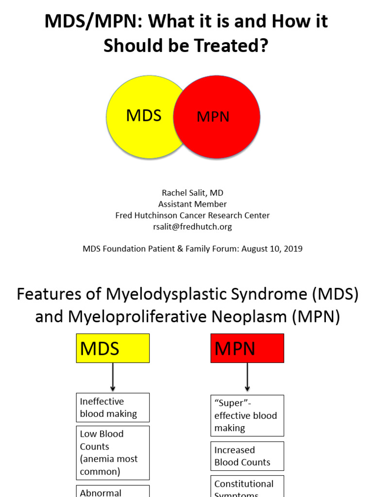 MDS MPN2019 DR Rachel Salit | PDF | Medicine | Neoplasms