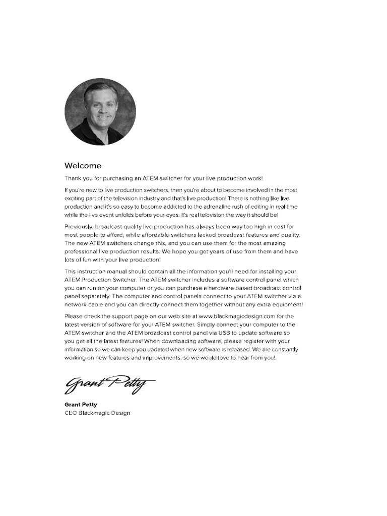 Blackmagic Design Atem Television Studio Pro 4k Live Production ...