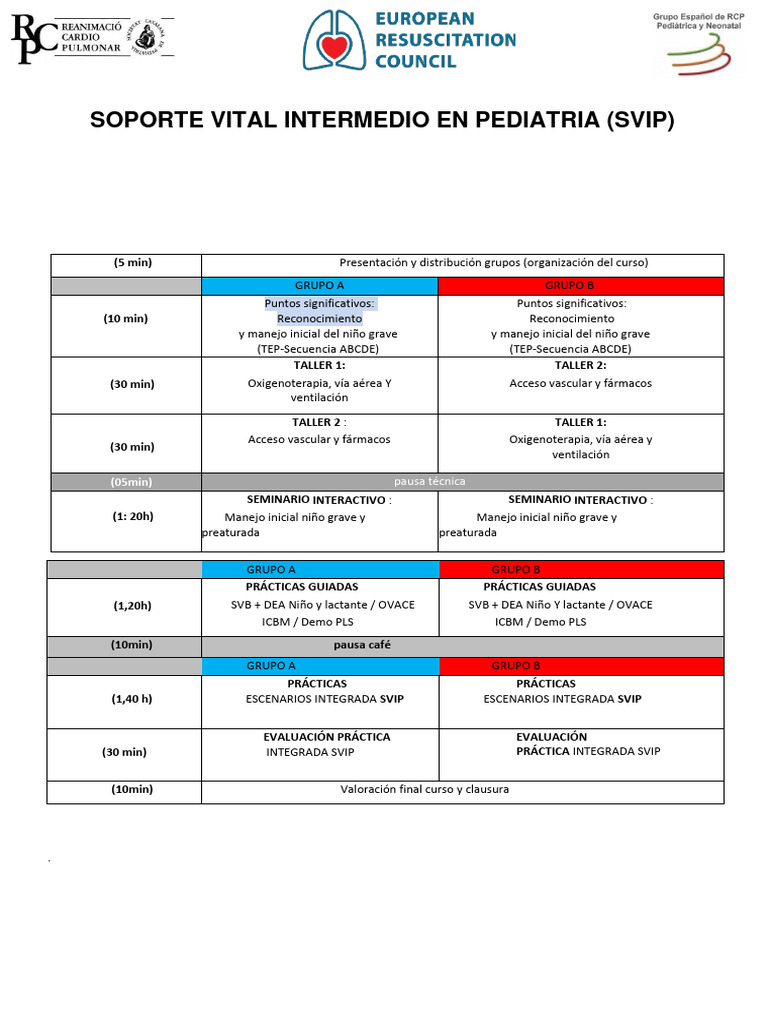 Cronograma Fase Presencial SVIP 2021 | PDF