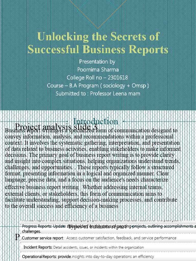 Unlocking the Secrets of Successful Business Reports | PDF | Memorandum ...