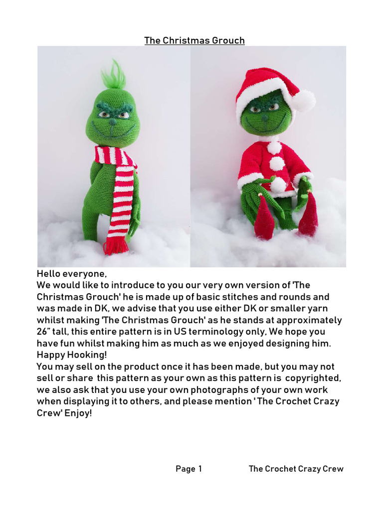 Grinch Christmas Grouch by Grazy Crew Eng - 230806 - 143250 | PDF ...