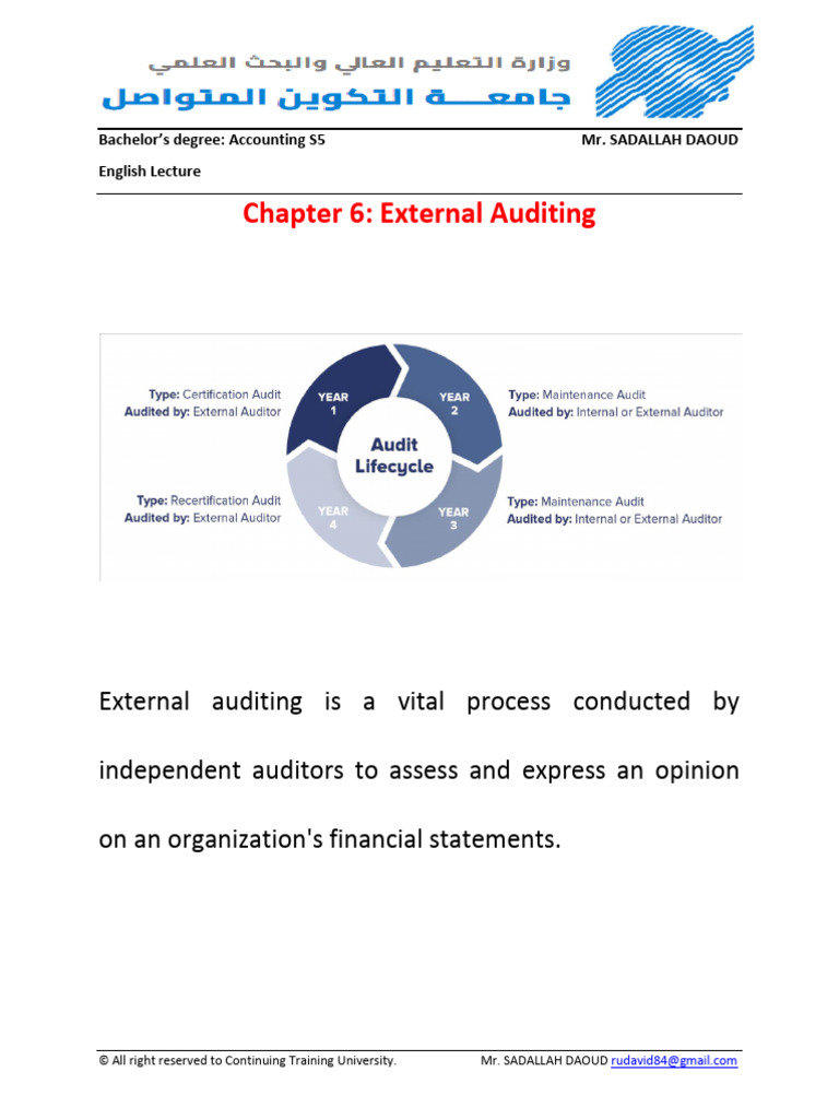 Overview of External Auditing Process | PDF | Audit | Financial Audit
