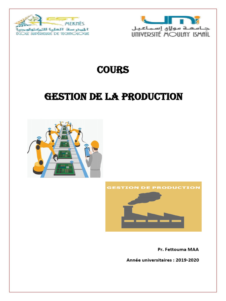 Cours sur la gestion de production | PDF | Business | Management de la ...