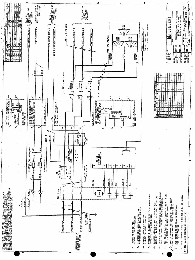 Liebert Schematic Wiring Diagram | PDF