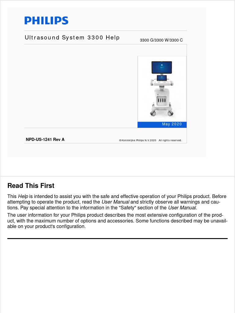 Ultrasound System 3300 - User Manual - ENG | PDF